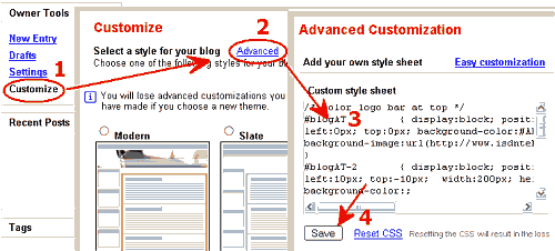 StyleSheets for eBay Blogs
